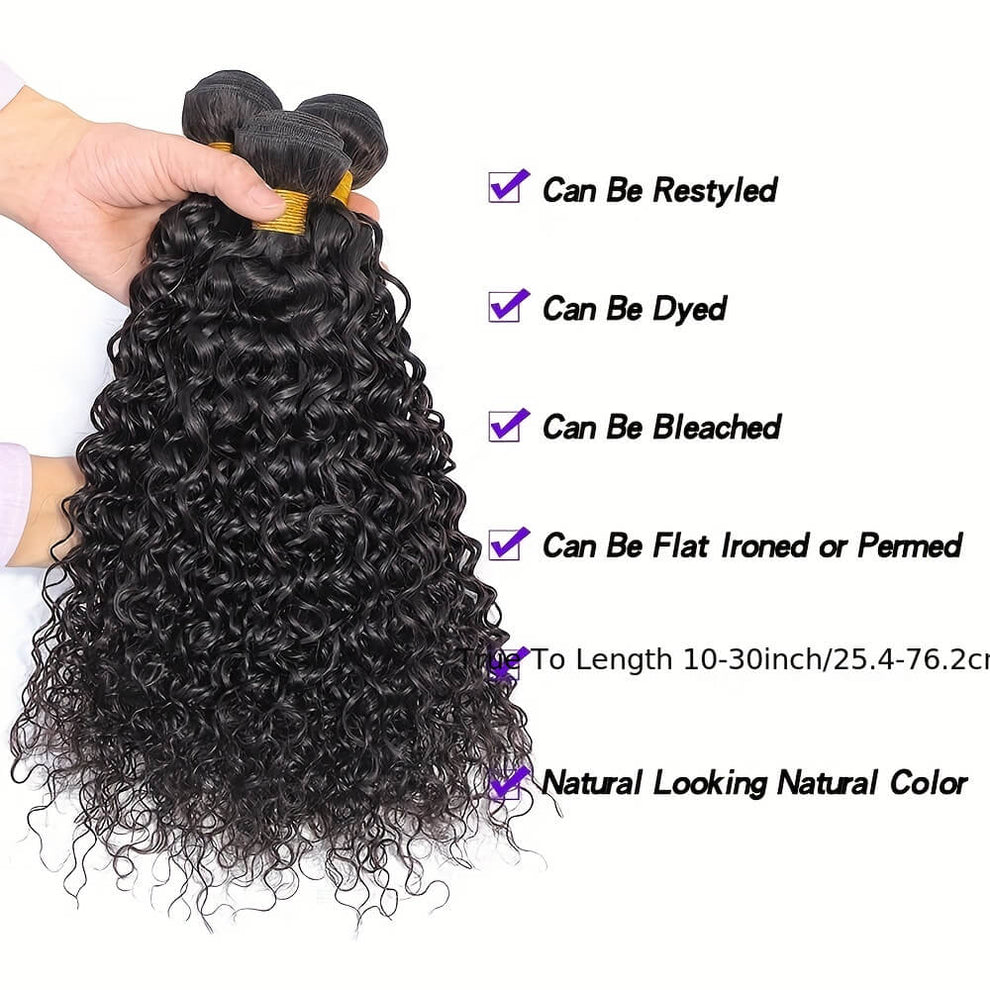 Virgin Peruvian Curly Hair 3 Bundles Human Hair Weave One More ...